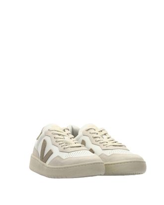Veja Mens Sneakers V-90 White-Taupe Trainers White/taupe