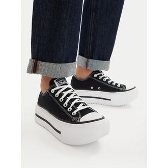 Converse Sneakers aus Stoff Converse Chuck Taylor All Star Lift Double Stack Platform A15490C Schwarz