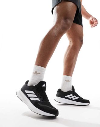 adidas adidas Running Run Falcon baskets noires et blanches