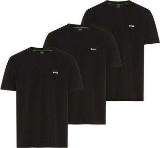 HUGO BOSS T-Shirt (Packung, 3-tlg., 3er-Pack) Rundhalsausschnitt, kurze &Auml;rmel, Regular fit, Logodruck
