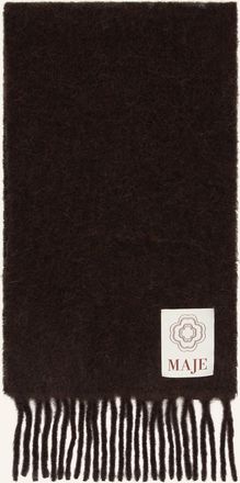 Maje Schal Mit Alpaka braun