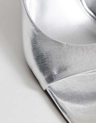 Topshop sandales &agrave; talon haut &agrave; brides Octavia orn&eacute;es de strass argent&eacute;es
