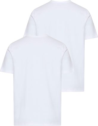 HUGO BOSS T-Shirt HUGO BLUE Naolo, Herren, Gr. XXL, wei&szlig; (wei&szlig;100), Single Jersey, Obermaterial: 96% Baumwolle, 4% Elasthan, unifarben, regular fit h&uuml;ftlang, Ru