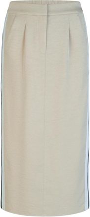 Marc Aurel Faltenrock mit Streifenakzent an den Seiten - - Skirts - Damen - Beige - XL