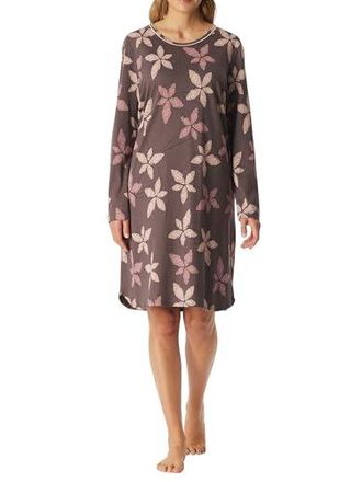 Schiesser Chemise de nuit pour femme - Manches longues - 100 cm - Modal - Chemise de nuit confortable, mauve, 50