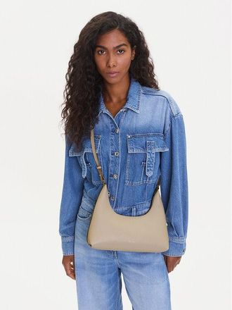 Calvin Klein Handtasche Foil Logo Conv Shou?Lder Bag LV04F3272G Beige