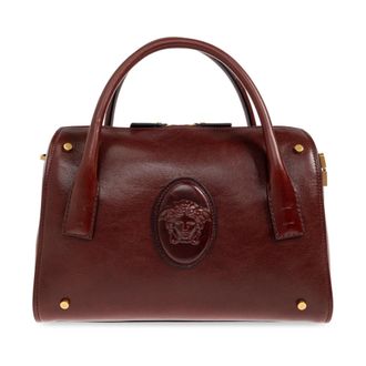 Versace Ger&auml;umige Boston Bag aus Leder - - Bags - Damen - Braun - ONE SIZE