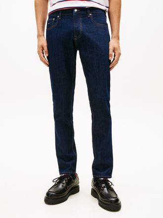 Tommy Jeans Slim-fit-Jeans TOMMY JEANS Scanton, Herren, Gr. 32, L&auml;nge 36, denim schwarz, Denim/Jeans, Obermaterial: 99% Baumwolle, 1% Elasthan, unifarben, slim fi