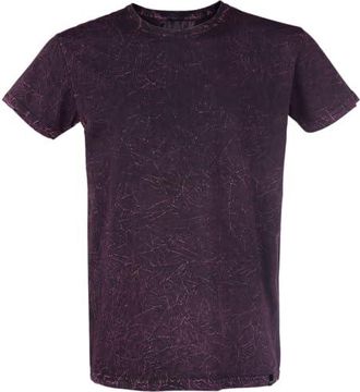 Black Premium by EMP Homme T-Shirt Basique Bordeaux avec Lavage Individuel 4XL