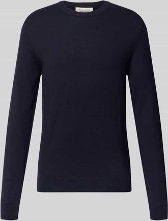 Casual Friday Regular Fit Strickpullover aus Baumwoll-Mix mit Kaschmir-Anteil