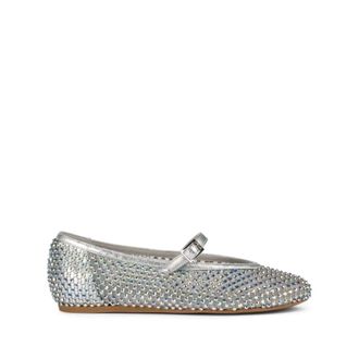 Le Silla Silber Kristall PVC Nylon Leder Sandalen - - Shoes - Damen - Grau - 38 1/2 EU