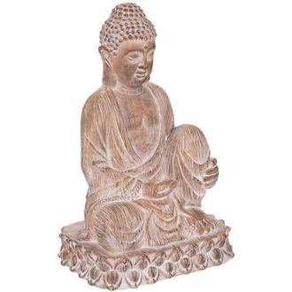 Atmosphera Atmosphera - Statuette Bouddha effet bois H67cm cr&eacute;ateur dint&eacute;rieur