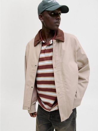 Jack & Jones Kurzjacke JJEGRAHAM WORKER JACKET SN mit Fly-Away-Kragen