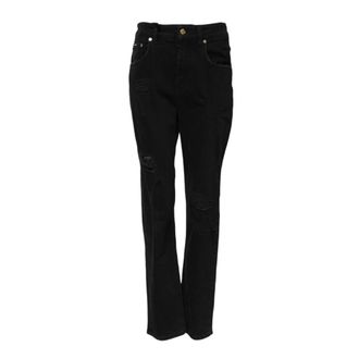 Dolce & Gabbana Schwarze Flared High Waist Denim Jeans - - Jeans - Damen - Schwarzk - XS