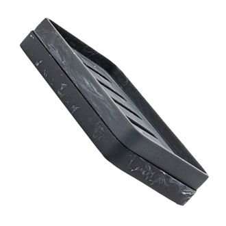 FOMIYES Doppellagiger Seifenhalter Badezimmer aus Leichtem Harz mit Abtropffl&auml;che und Marmoroptik Seifenschale f&uuml;r Waschbecken und G&auml;ste Wc