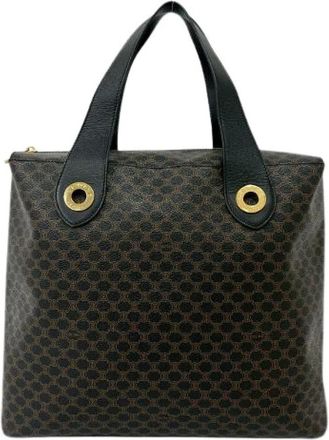 Celine unisex, Pre-owned, Noir, Taille: ONE Size Pre-owned Macadam Triomphe Sac fourre-tout en cuir
