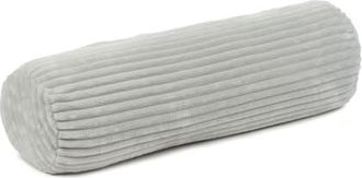 Gözze Kuschelige Kissenrolle in Cord Optik, Ideal als Nackenstütze, 70 x 22 cm - Silber