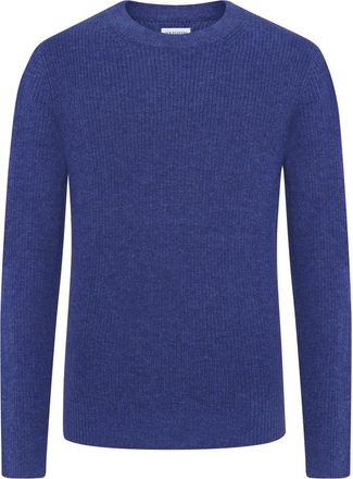 Tom Rusborg Softer Rundhalspullover aus einem Merinowolle-Kaschmir-Mix in