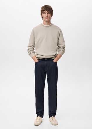 Mango Regular-Fit-Sweatshirt aus Baumwolle sandfarben - Herren - XXL - MANGO MAN