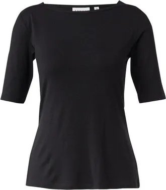 Comma Kurzarmshirt T-Shirt Feminines Shirt aus Viskosejersey