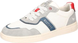 Mustang Herren 4204-306 Schnuerhalbschuh, grau/Weiss, 44 EU
