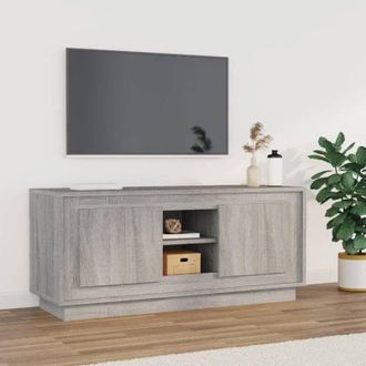 vidaXL Meuble TV sonoma gris 102x35x45 cm bois ding&eacute;nierie vidaXL