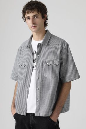 Levi's Lightweight Boxy Westernhemd mit kurzen &Auml;rmeln - Herren - Blau / Blau