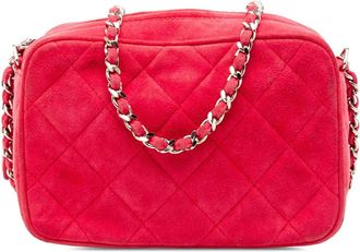Chanel Hobo Bags - Quilted Suede Camera Bag - Gr. unisize - in Rot - f&uuml;r Damen