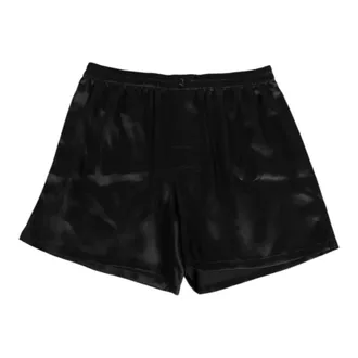 Dolce & Gabbana Schwarze Seidensatin Herren Boxer Badebekleidung - - Swimwear - Herren - Schwarzk - M