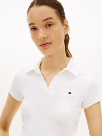 Tommy Jeans Poloshirt TJW SLIM SH RIB POLO mit gerippter Struktur