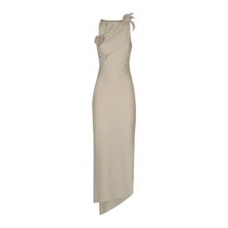 Coperni Femme, Robes, Beige, Taille: 36 FR Robe Asymétrique à Fleurs