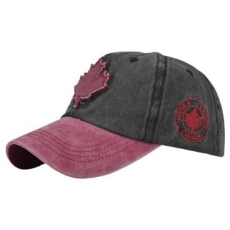 Generic Casquette de baseball du Canada 2026 avec drapeau de feuille d&eacute;rable brod&eacute; pour la f&ecirc;te du Canada, rose vif, Taille unique