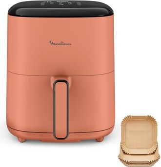 Moulinex Easy Fry POP TERRACOTTA 5L, air fryer, Jusqu&agrave; 6 personnes, 10 Programmes intuitifs, Ecran tactile digital, Gain de temps et d&eacute;nergie, EZ245TF0
