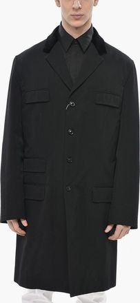 Maison Margiela MM0 Mantel aus Wollmischung mit Klappentaschen und Kragen aus Velours Maison Margiela