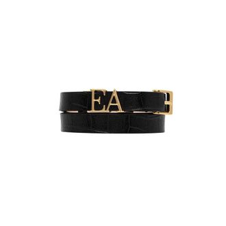 Emporio Armani Ceinture en cuir - Femme - Accessoires - Noir - Taille: 85 CM