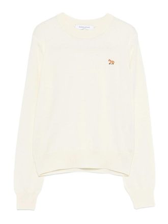 Maison Kitsun&eacute; Pull Col Rond - Beige Clair