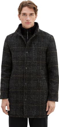 Tom Tailor Herren 1037349 2-in-1 Wollmantel mit integrierter Innenjacke, 32524-dark Grey Wool Check, XXXL
