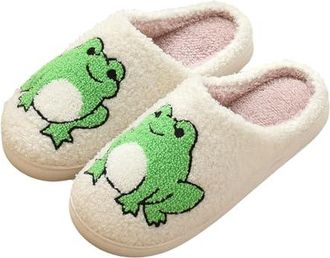 Generic Pantoufles en forme danimal pour femme et homme - Chaussures dint&eacute;rieur brod&eacute;es - Confortables - En mousse &agrave; m&eacute;moire de forme - Semelle antid&eacute;rapante 