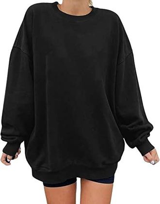 Generic Sweat Shirt Femme Sweatshirt Pull Sweat Ado Fille sans Capuche Chaud Femme Pas Cher Pull Hiver Sweat sans Capuche Sweat-Shirts Tuniques pour Femmes