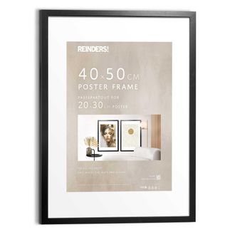 Reinders Bilderrahmen, Poster 40x50 schwarz, Wohnzimmer, MDF, 40 x 50