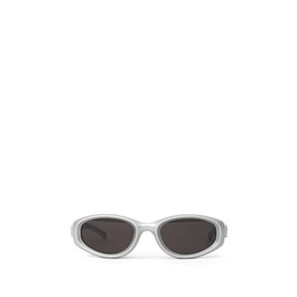 Bottega Veneta Sportliche Silberne Sonnenbrille mit Gold Details - - Accessories - Herren - Grau - ONE SIZE