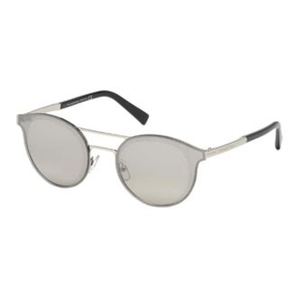 Ermenegildo Zegna Stylische Sonnenbrille in gl&auml;nzendem Palladium/Grau - - Accessories - Damen - Gelb - 60 MM