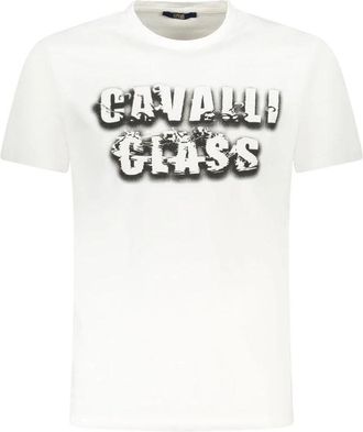 Cavalli Cotton T-Shirt - - Tops - Herren - Wei&szlig; - XL