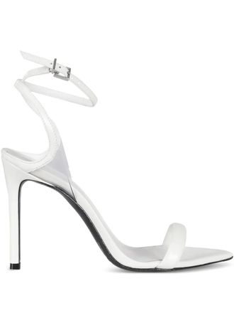 Schutz Stiletto-Sandalen mit transparenten Riemen 100mm - Weiß