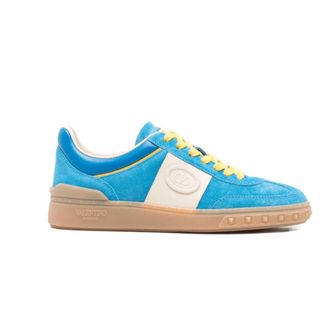 Valentino Hellblaue Wildleder-Sneakers mit Logo - - Shoes - Damen - Blau - 38 EU