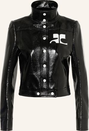 Courrèges Jacke In Lederoptik schwarz