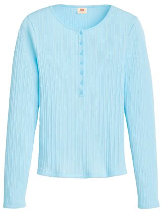 Levi's Damen Dry Goods VACATIONER LS Henley-Hemd, Niagara Mist, XS