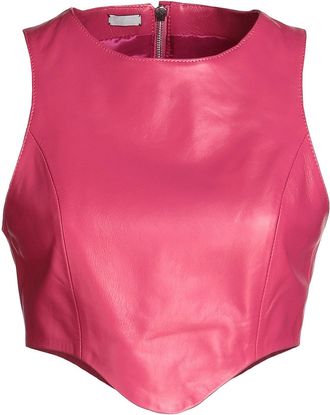 8 by YOOX LEATHER SHAPED TOP