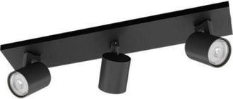 Philips Spot m&eacute;tallique 3 lumi&egrave;res Philips runner gu10 ip20 noir - 43533900