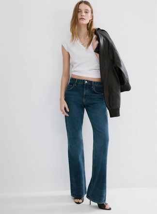 Mango T-shirt coton col en V blanc - Femme - XXS - MANGO